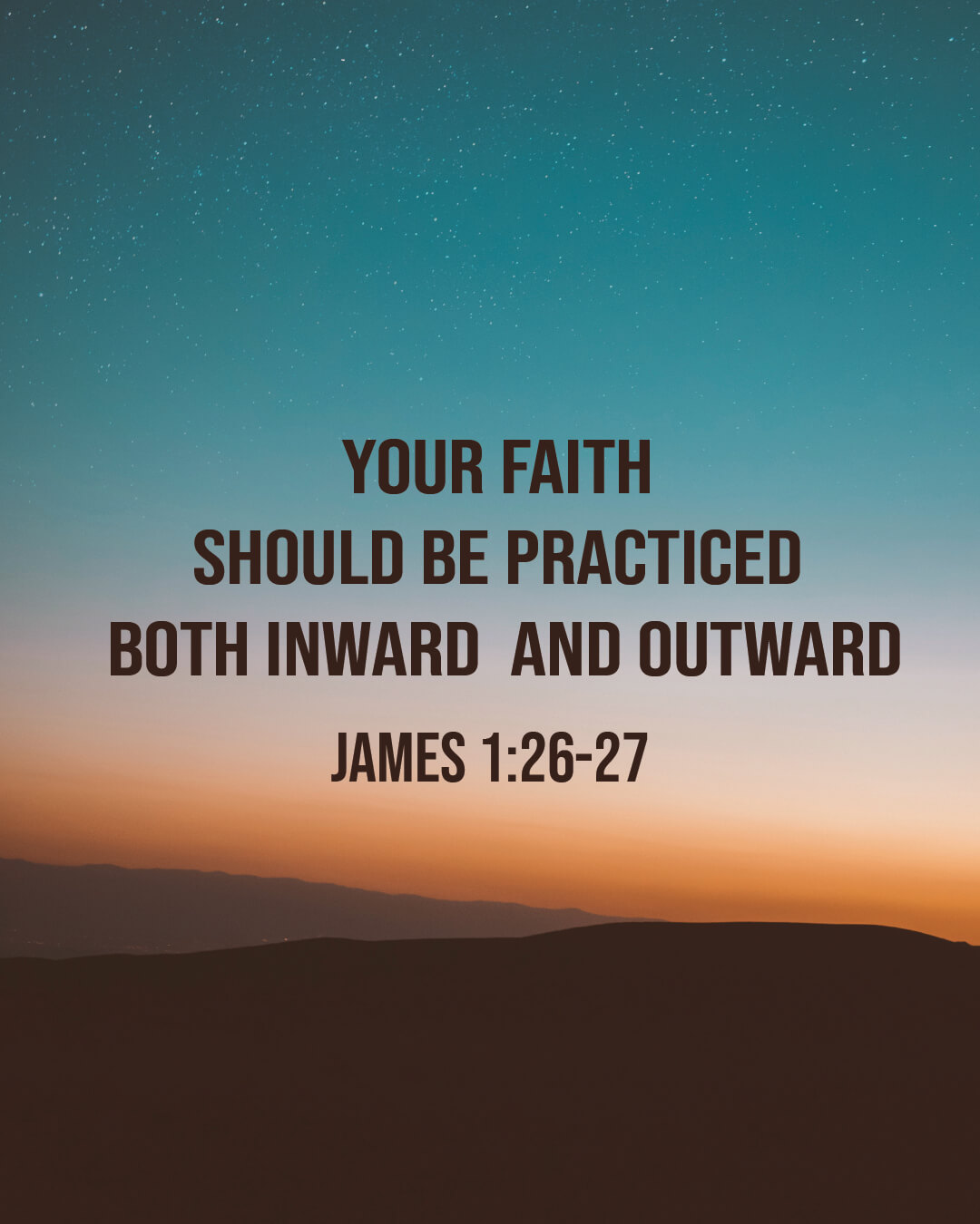 Your faith should be practiced both inward and outward - Sojourn Church